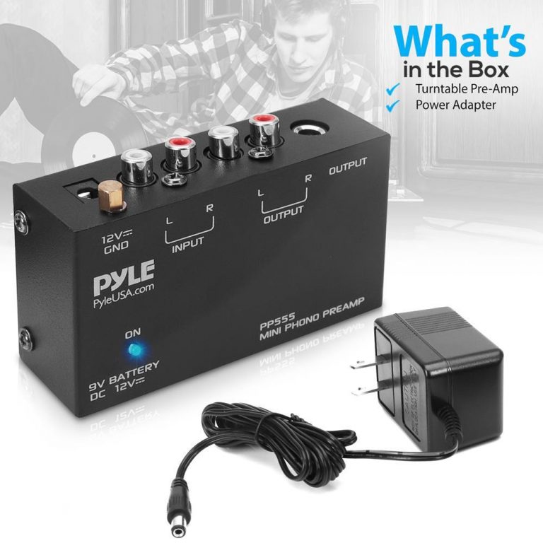 Pyle PP555 超高性能フォノイコライザー（DURACELL PC1604 9V電池付き）
